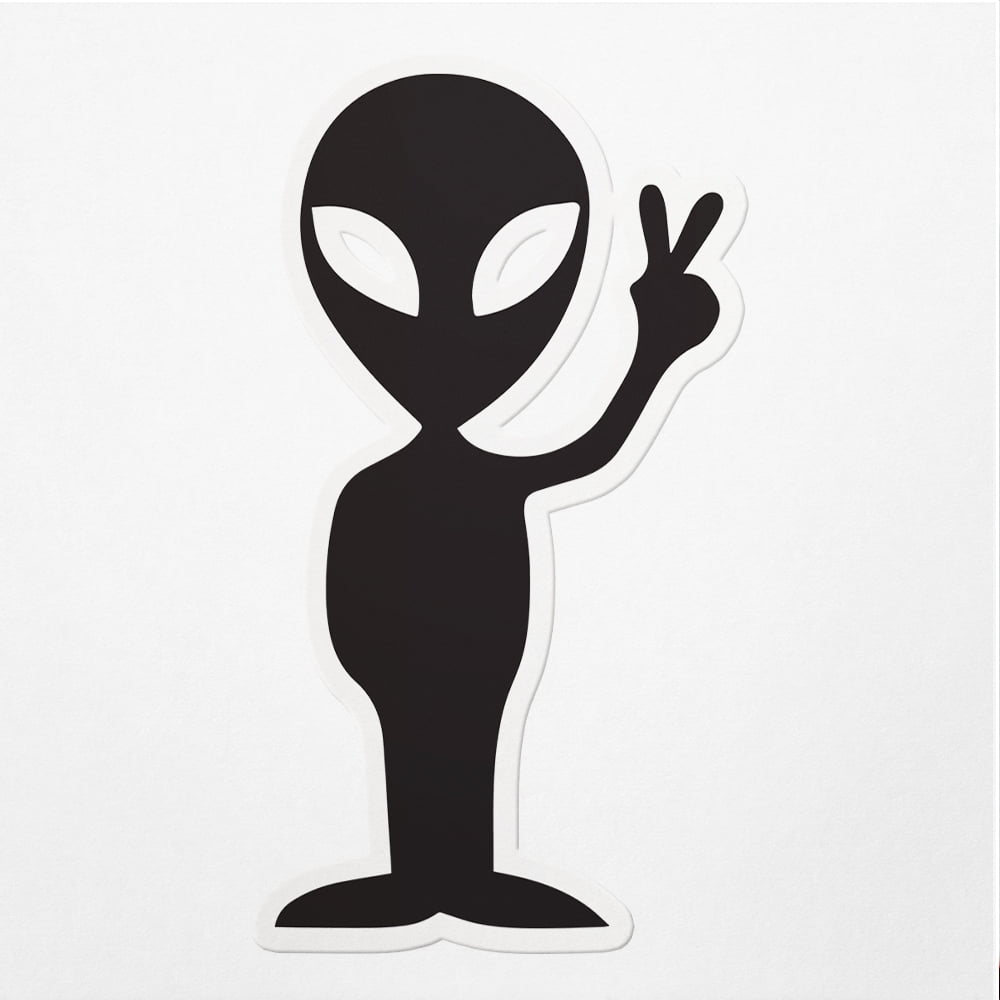 Vinyl Stickers Decals Of Alien Illustration - Waterproof - Apply On Any ...