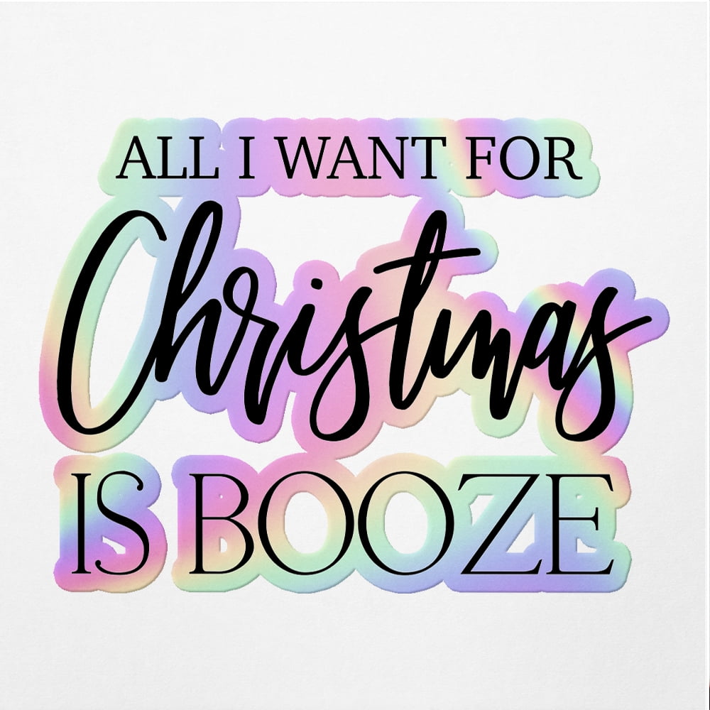 Vinyl Stickers Decals Of All Booze Christmas - Apply On Any Smooth ...