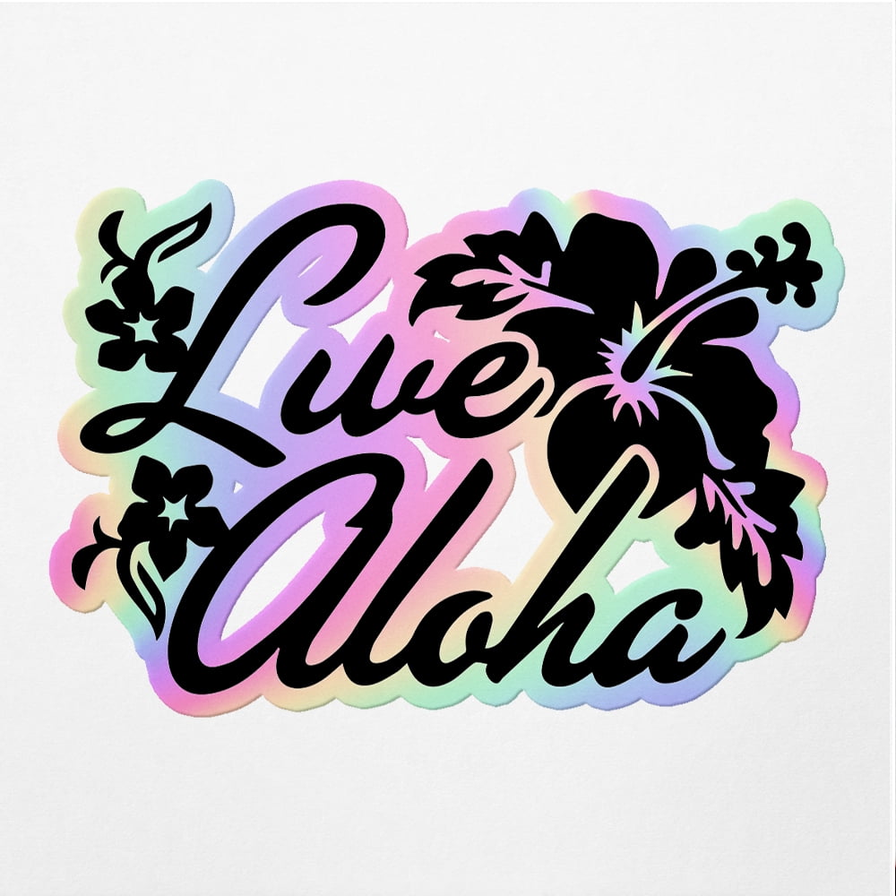 Vinyl Stickers Decals Of Aloha Hawaii Illustration - Apply On Any ...