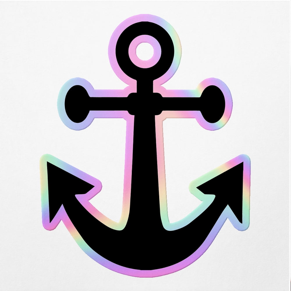 Vinyl Stickers Decals Of Anchor Black - Apply On Any Smooth Surfaces ...