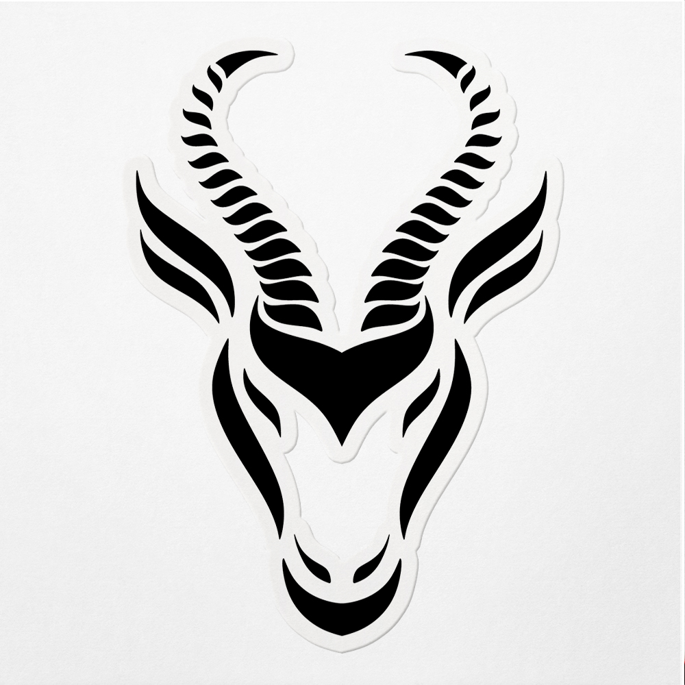 Vinyl Stickers Decals Of Antelope V2 - Waterproof - Apply On Any Smooth Surfaces Indoor Outdoor ...