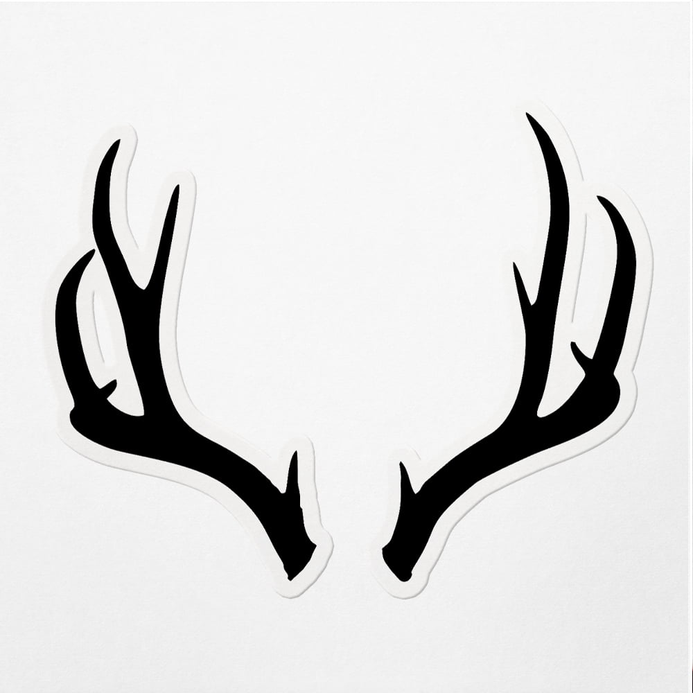 Vinyl Stickers Decals Of Antlers V2 - Waterproof - Apply On Any Smooth ...