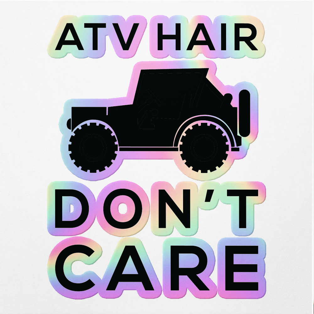 Vinyl Stickers Decals Of Atv Hair - Apply On Any Smooth Surfaces Indoor ...