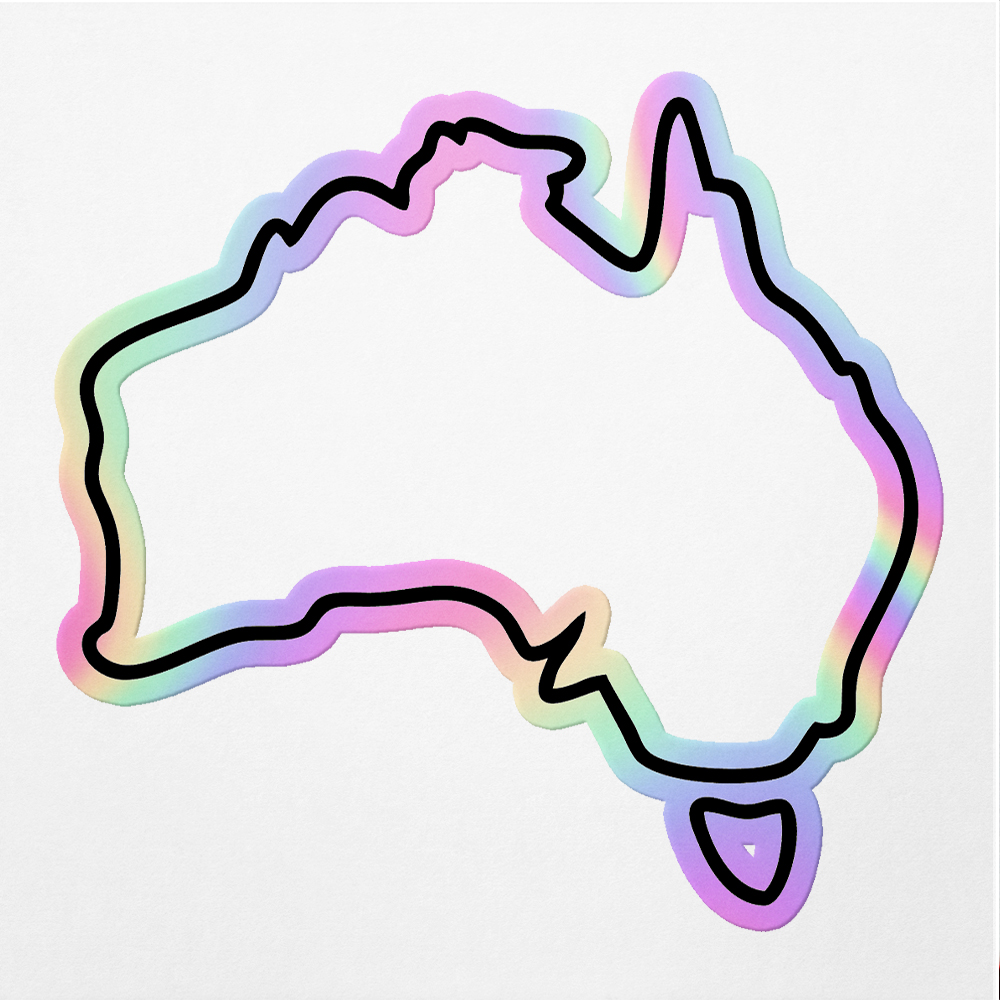 Vinyl Stickers Decals Of Australia Outline - Apply On Any Smooth ...