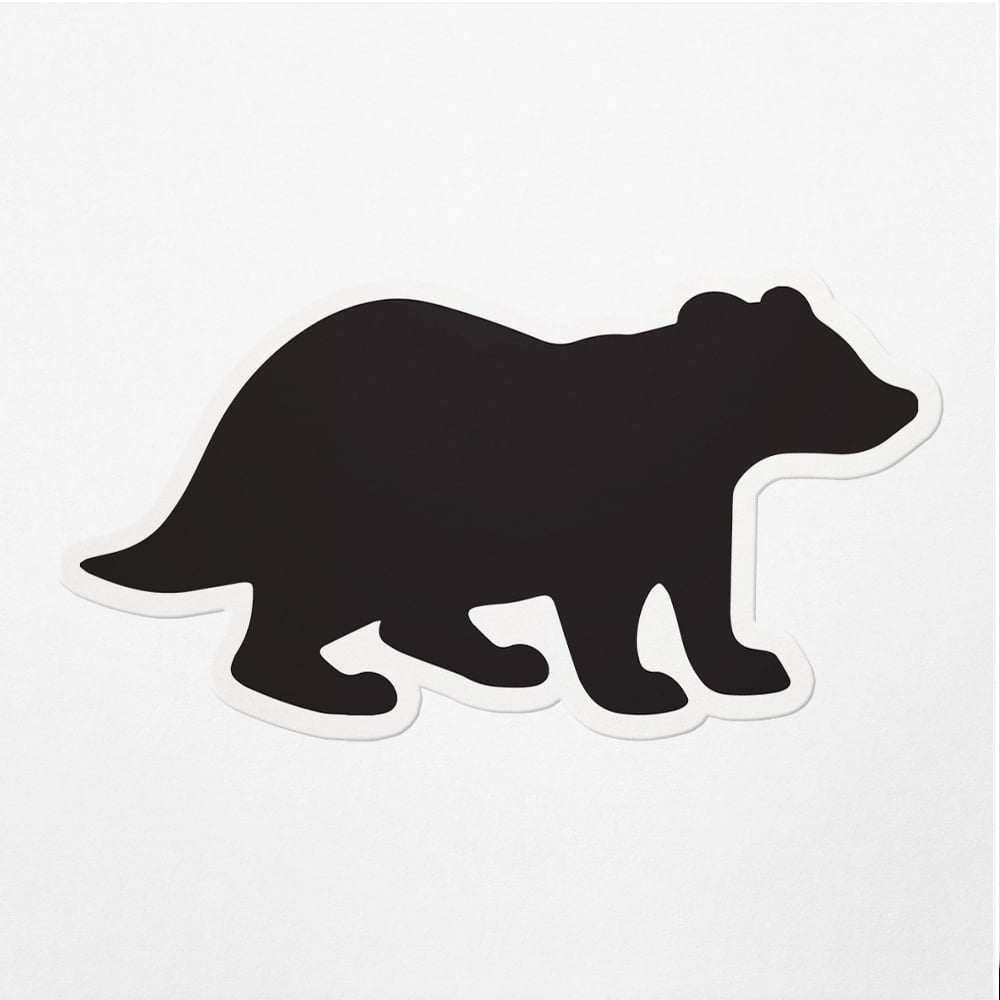 Vinyl Stickers Decals Of Badger Silhouette - Waterproof - Apply On Any ...