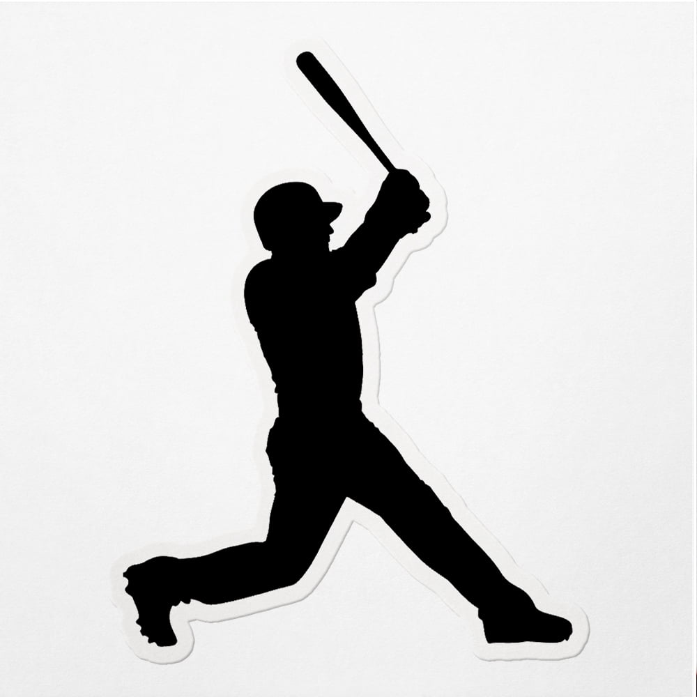 Vinyl Stickers Decals Of Baseball Player - Waterproof - Apply On Any ...