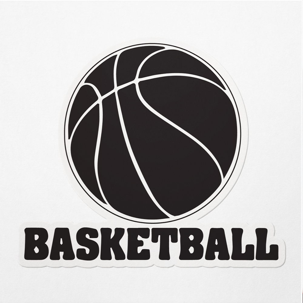 Vinyl Stickers Decals Of Basketball S Illustration V2 - Waterproof ...