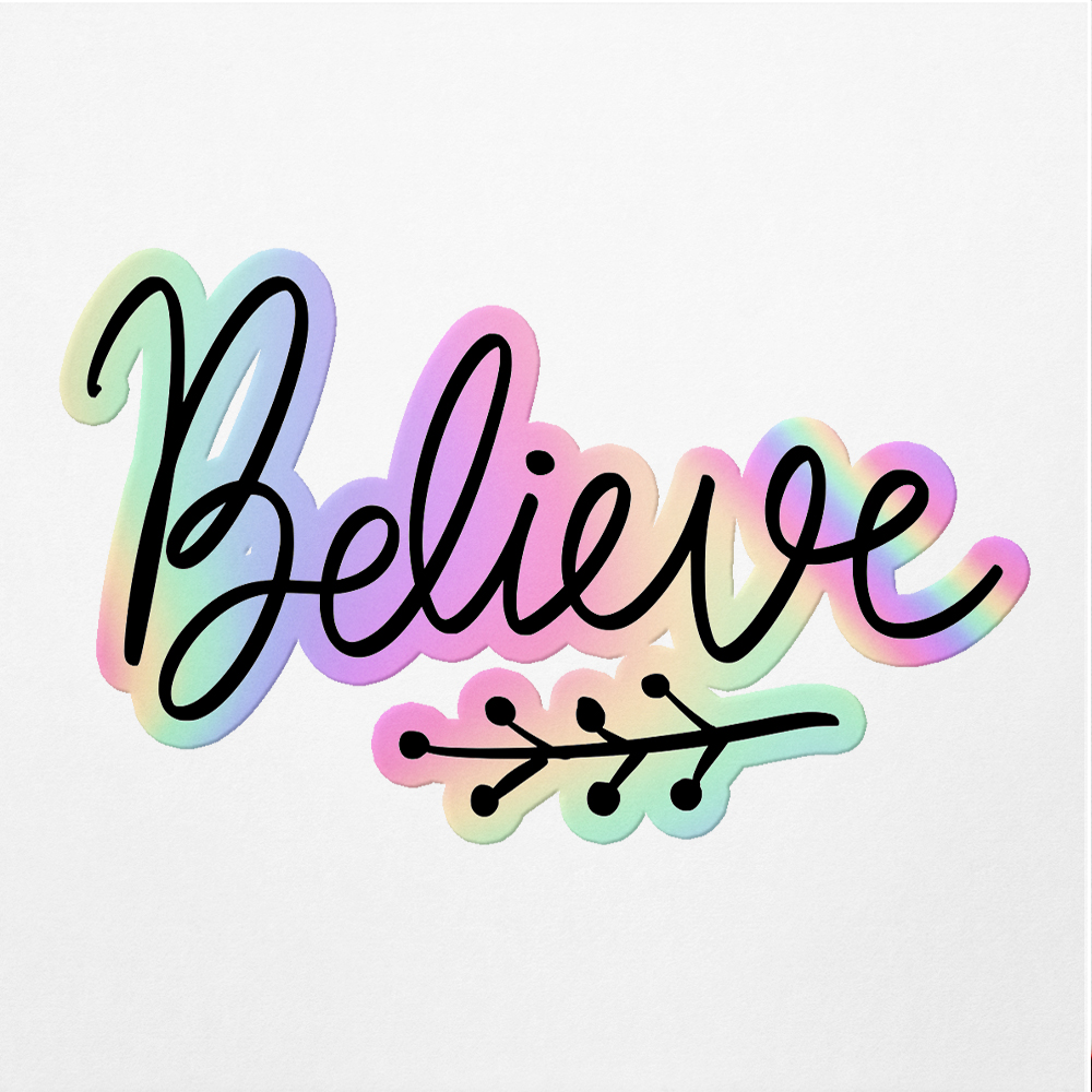 Vinyl Stickers Decals Of Believe Christmas V7 - Apply On Any Smooth ...
