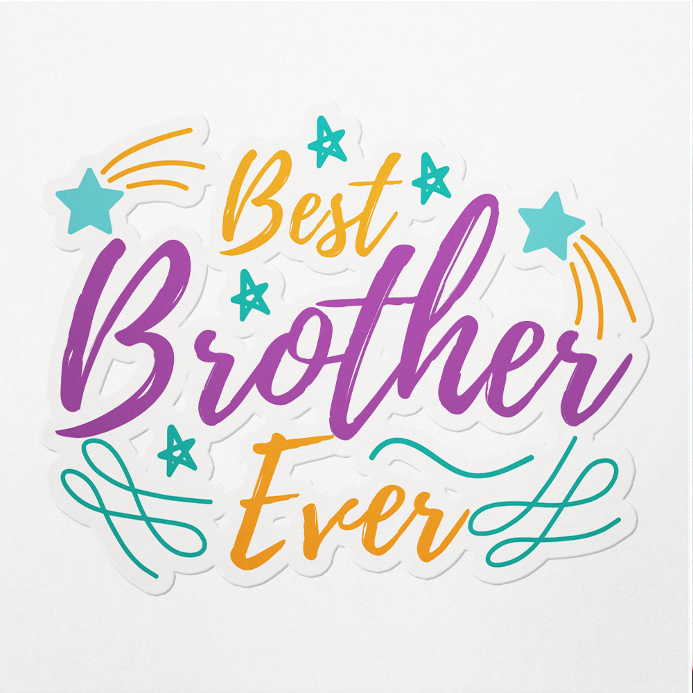 Vinyl Stickers Decals Of Best Brother - Waterproof - Apply On Any ...