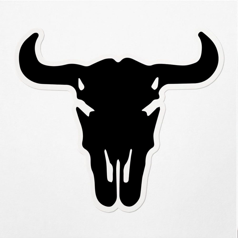Vinyl Stickers Decals Of Buffalo Skull Illustration - Waterproof - Apply On Any Smooth Surfaces ...