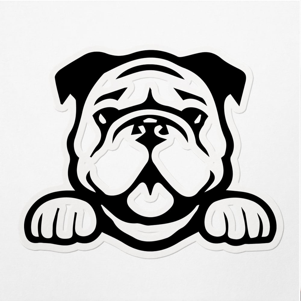 Vinyl Stickers Decals Of Bulldog Dogs - Waterproof - Apply On Any ...