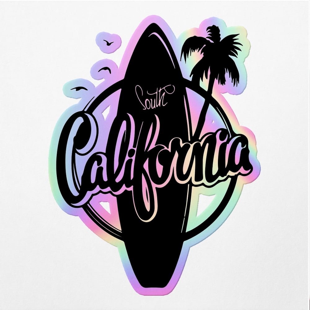 Vinyl Stickers Decals Of California Illustration - Apply On Any Smooth ...