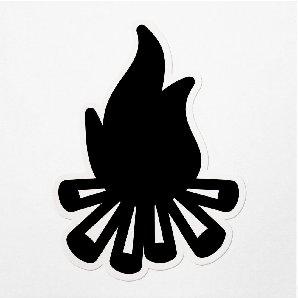 Vinyl Stickers Decals Of Camping Campfire V3 - Waterproof - Apply On ...