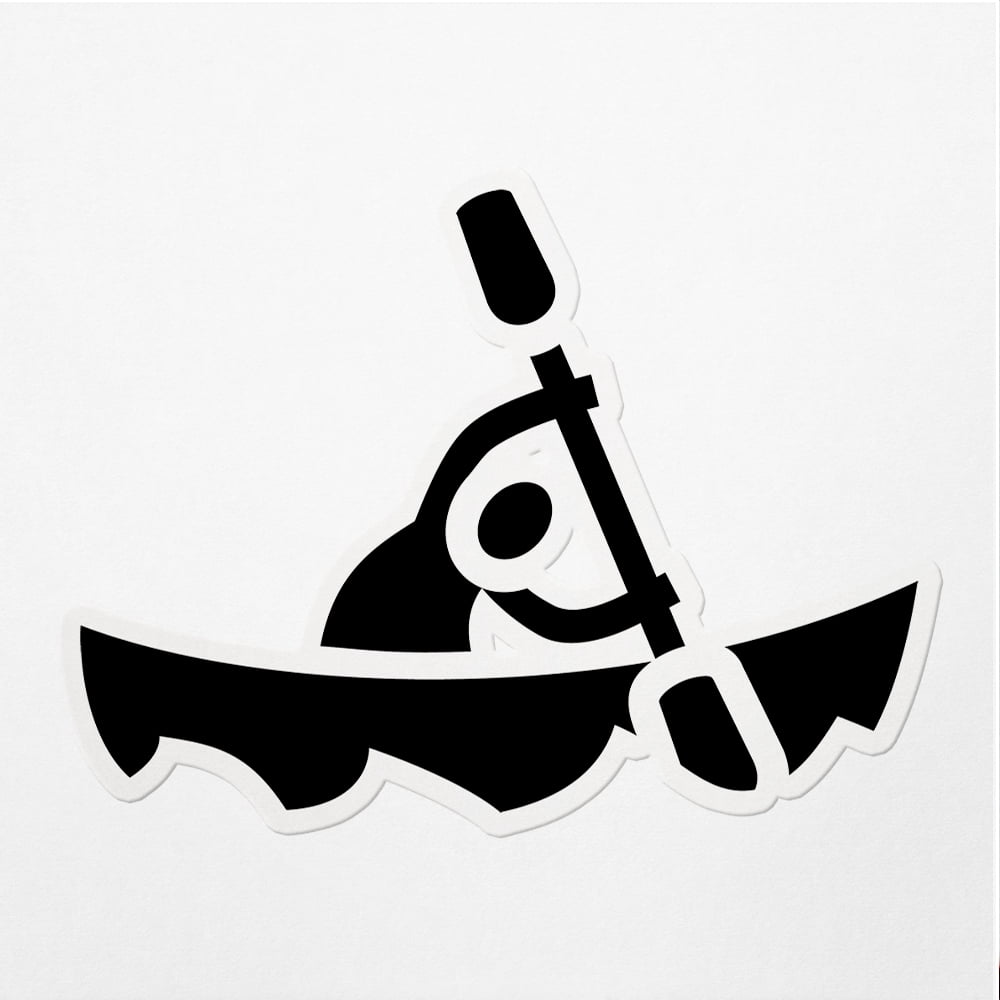 Vinyl Stickers Decals Of Canoe - Waterproof - Apply On Any Smooth ...