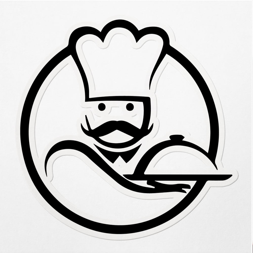 Vinyl Stickers Decals Of Chef Illustration - Waterproof - Apply On Any ...