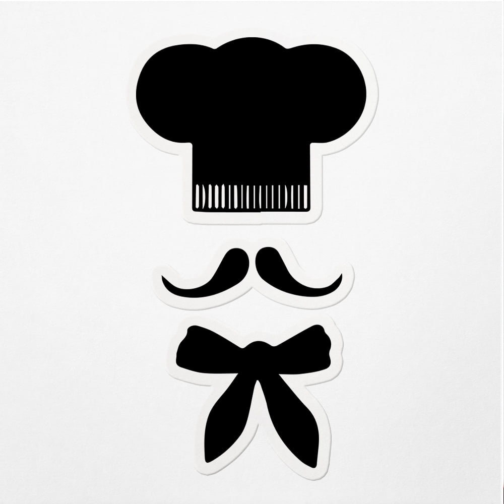 Vinyl Stickers Decals Of Chef Symbol Illustration - Waterproof - Apply ...
