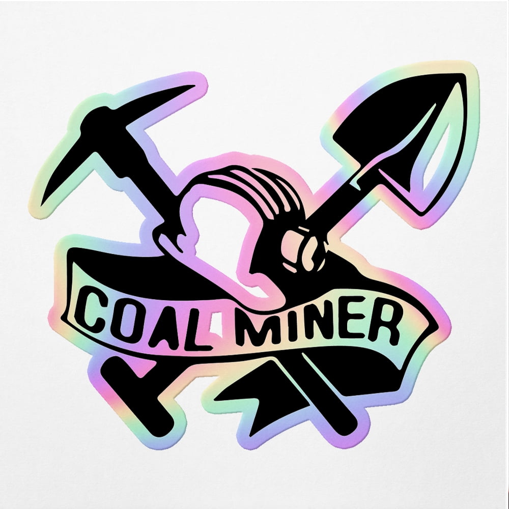 Vinyl Stickers Decals Of Coal Banner Illustration - Apply On Any Smooth ...