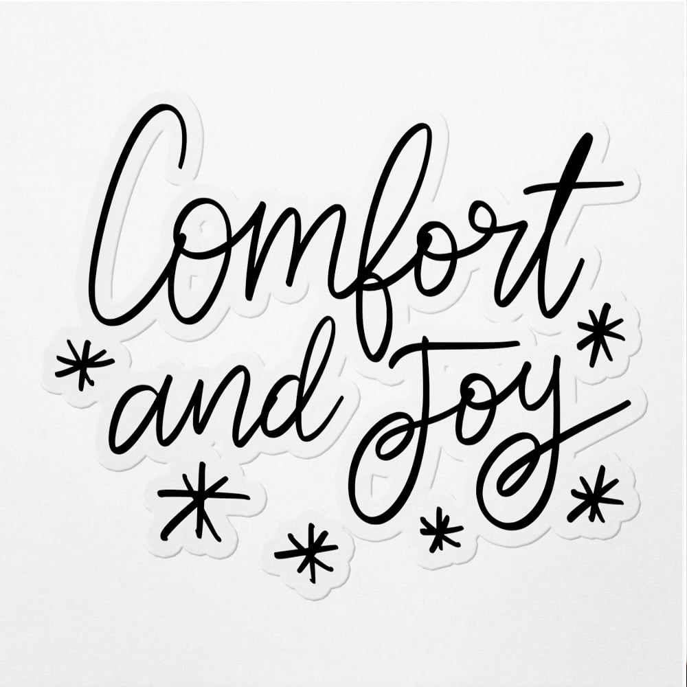 Vinyl Stickers Decals Of Comfort Joy Christmas - Waterproof - Apply On ...
