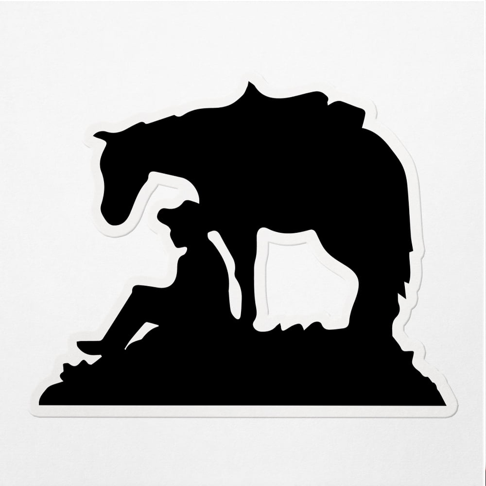 Vinyl Stickers Decals Of Cowboy Horse Illustration - Waterproof - Apply ...