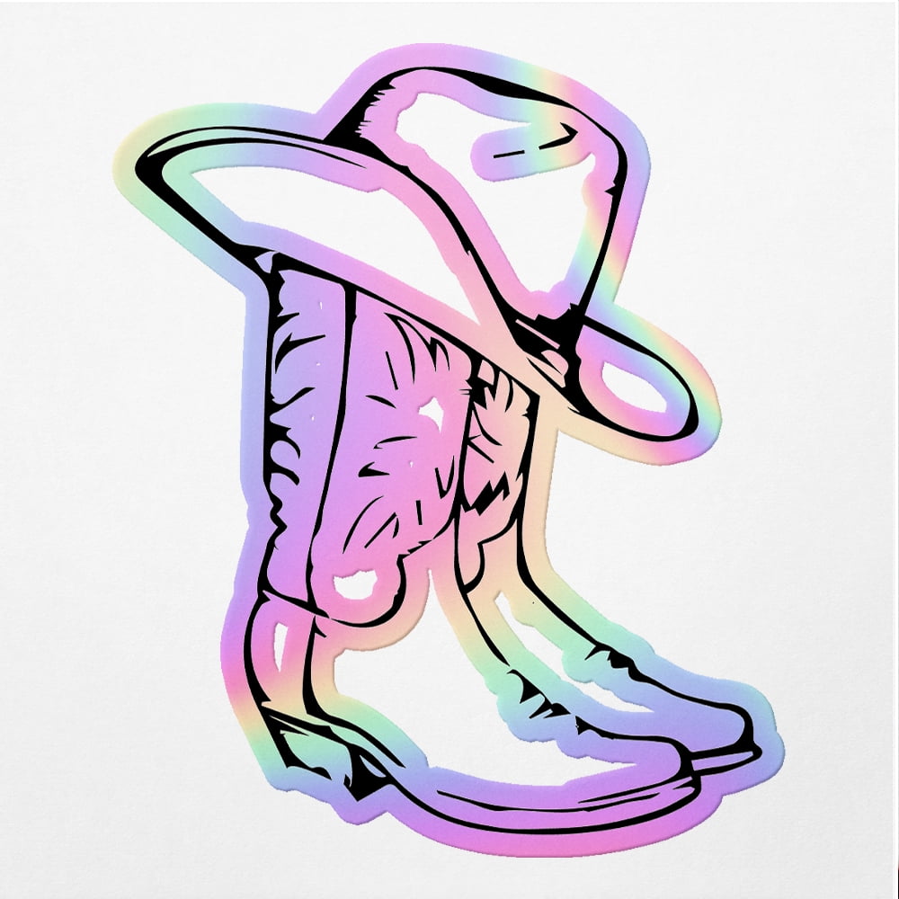 Vinyl Stickers Decals Of Cowboy Illustration V9 - Apply On Any Smooth ...