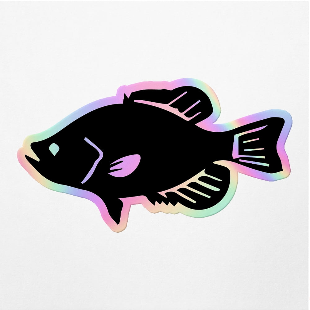 Vinyl Stickers Decals Of Crappie Fish Illustration - Apply On Any ...