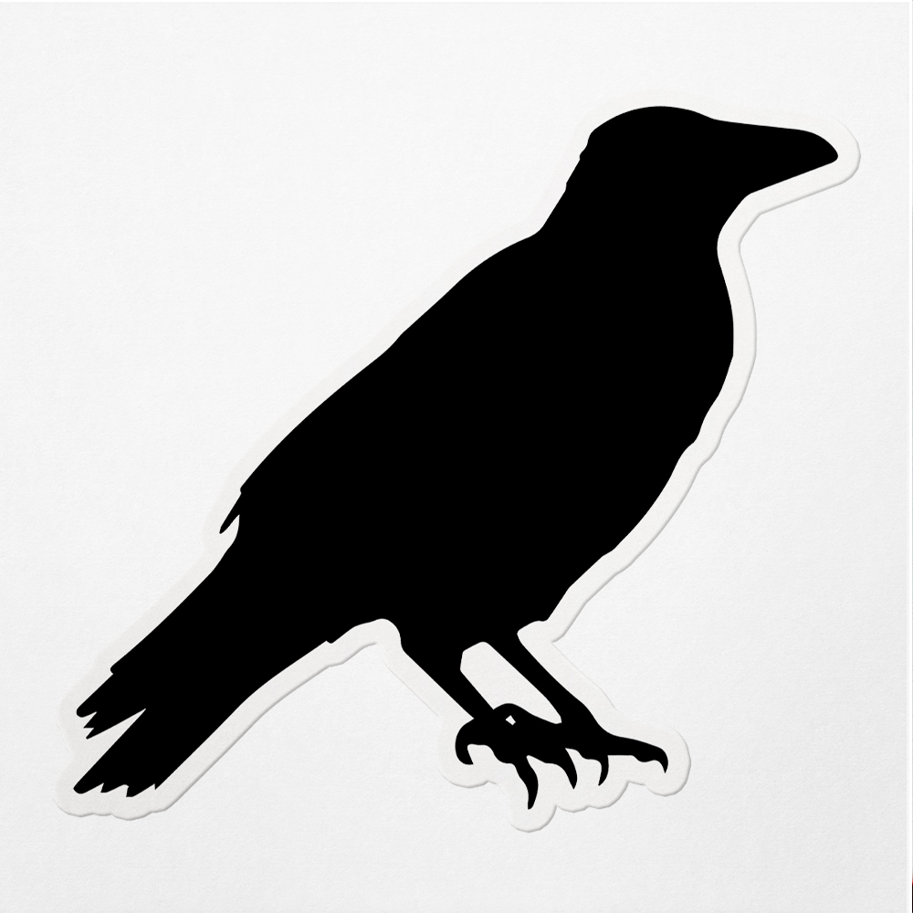Vinyl Stickers Decals Of Crow - Waterproof - Apply On Any Smooth ...