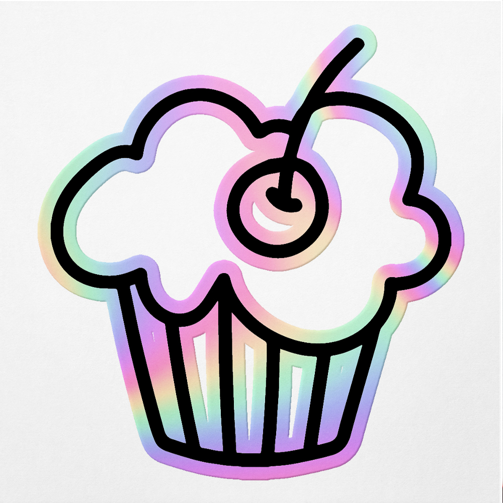 Vinyl Stickers Decals Of Cupcake Kids - Apply On Any Smooth Surfaces ...