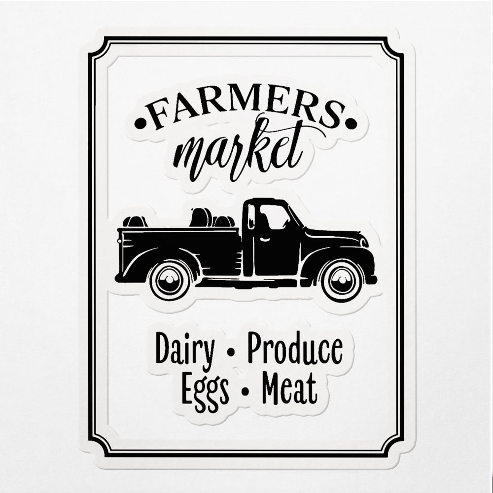 Vinyl Stickers Decals Of Dairy Meat Farmers - Waterproof - Apply On Any ...