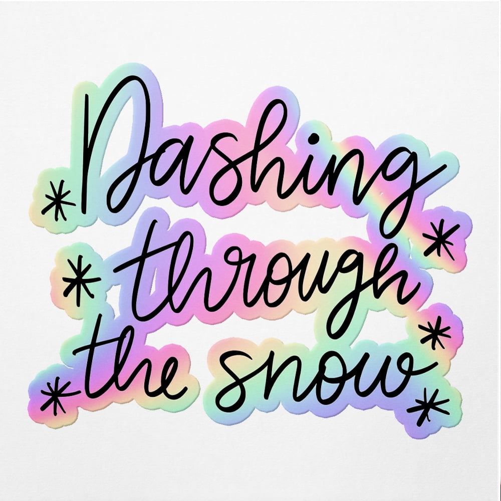 Vinyl Stickers Decals Of Dashing Snow Christmas V2 - Apply On Any ...