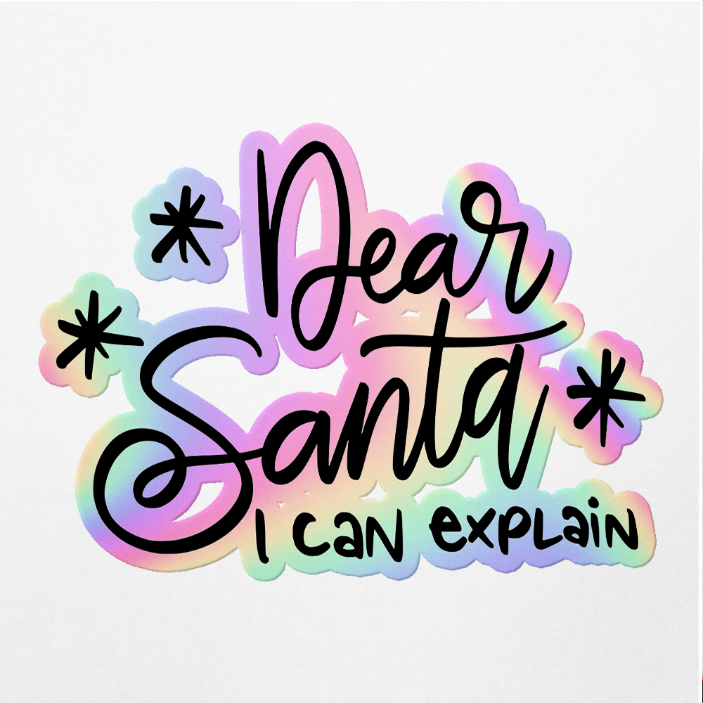 Vinyl Stickers Decals Of Dear Explain Christmas V4 - Apply On Any ...