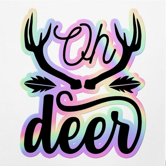 Vinyl Stickers Decals Of Deer Christmas V4 - Apply On Any Smooth ...