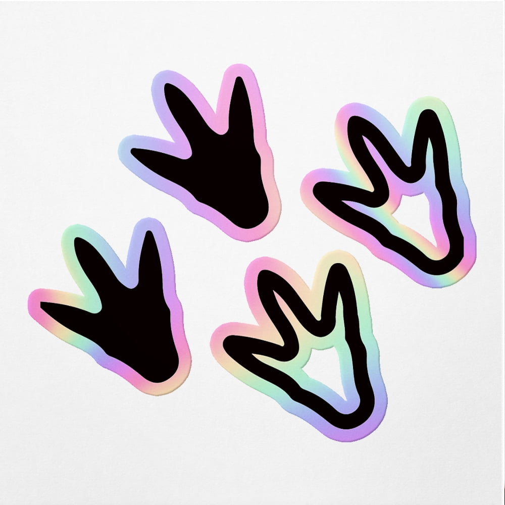 Vinyl Stickers Decals Of Dinosaur Footprints Silhouette - Apply On Any ...