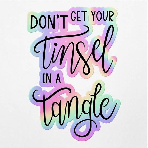 Vinyl Stickers Decals Of Dont Tangle Christmas - Apply On Any Smooth ...