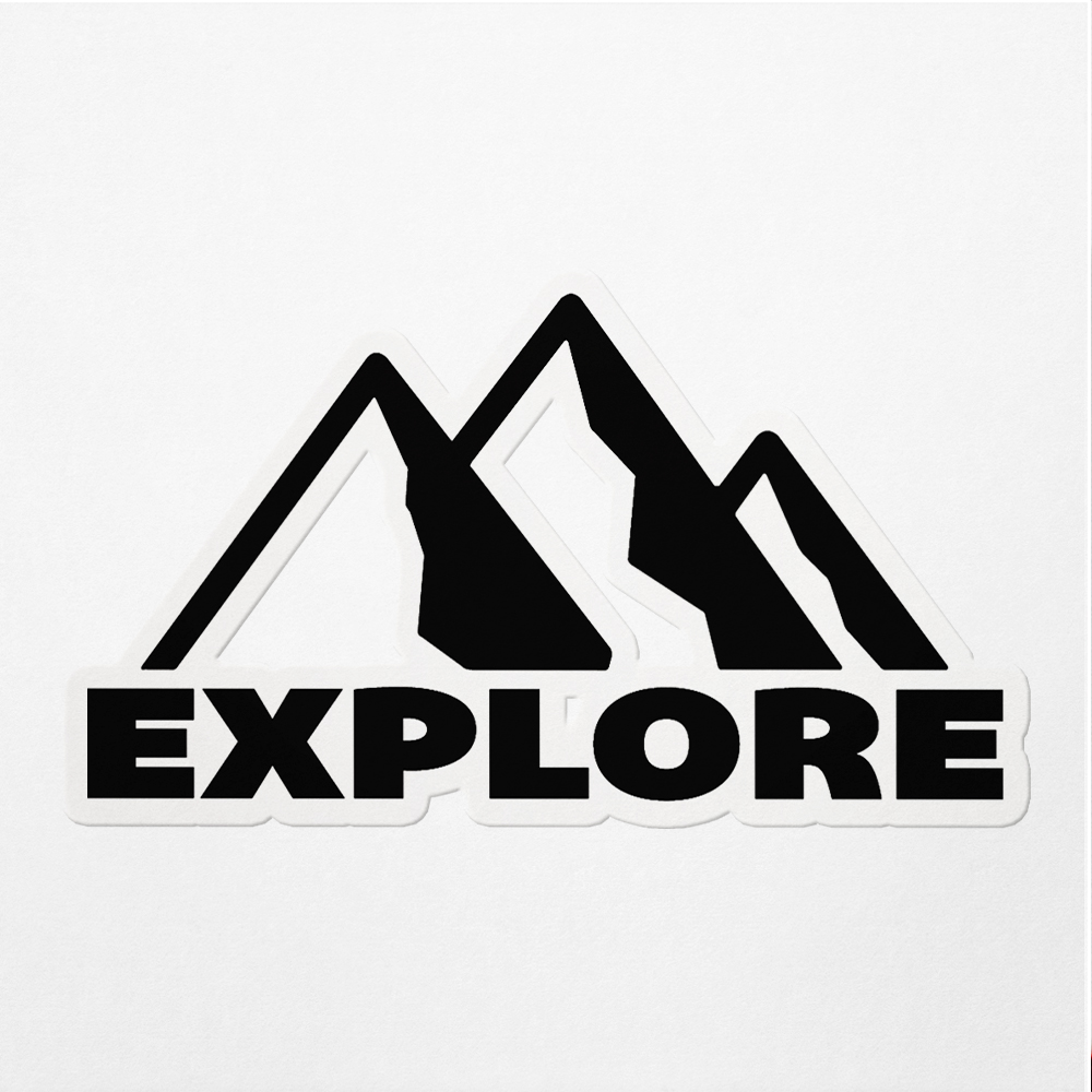 Vinyl Stickers Decals Of Explore Mountains - Waterproof - Apply On Any ...