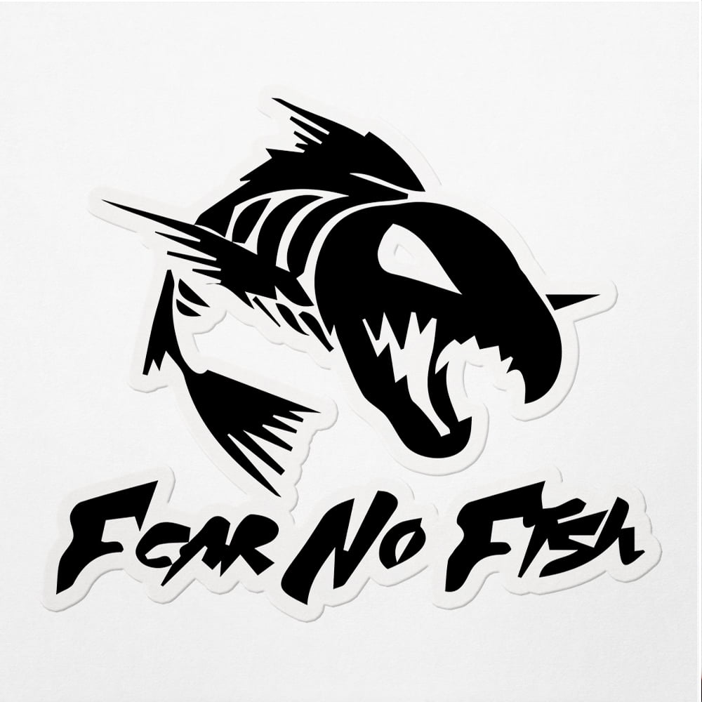 Vinyl Stickers Decals Of Fear Fish Illustration - Waterproof - Apply On ...