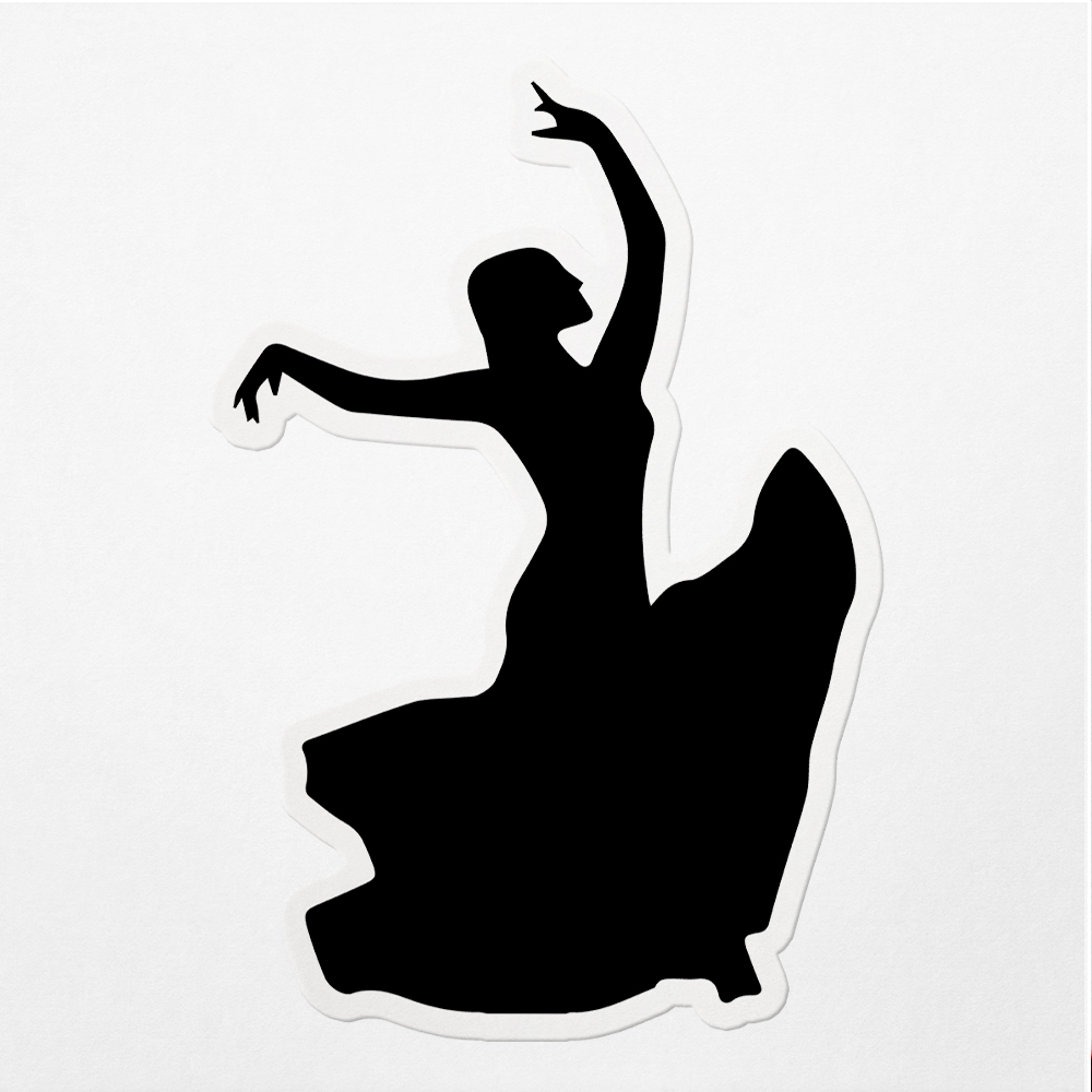 Vinyl Stickers Decals Of Female Dancer - Waterproof - Apply On Any ...