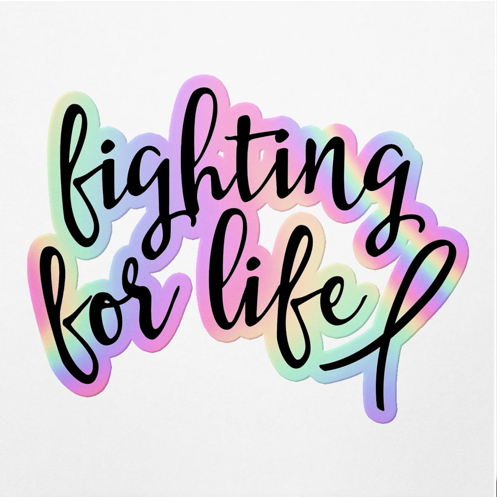 Vinyl Stickers Decals Of Fighting Life Quote - Apply On Any Smooth ...