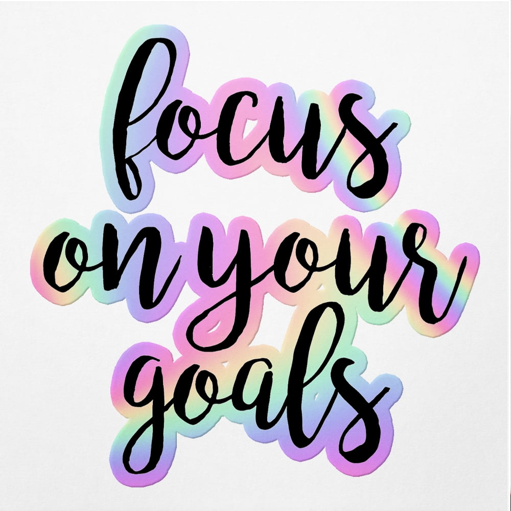 Vinyl Stickers Decals Of Focus Goals - Apply On Any Smooth Surfaces ...