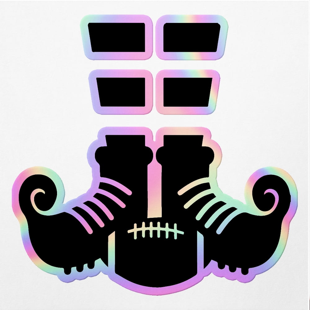 Vinyl Stickers Decals Of Football Legs Christmas - Apply On Any Smooth ...