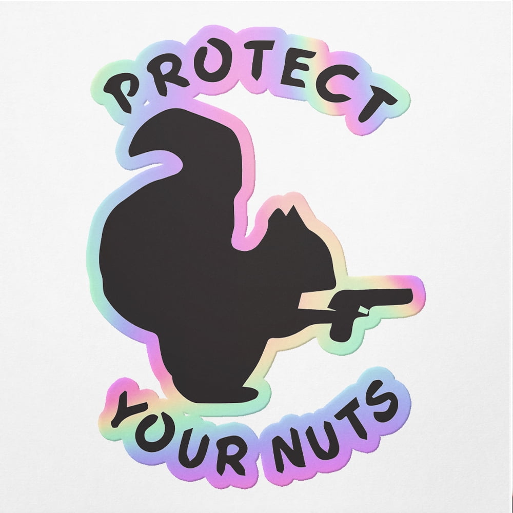 Vinyl Stickers Decals Of Funny Nuts Illustration - Apply On Any Smooth ...