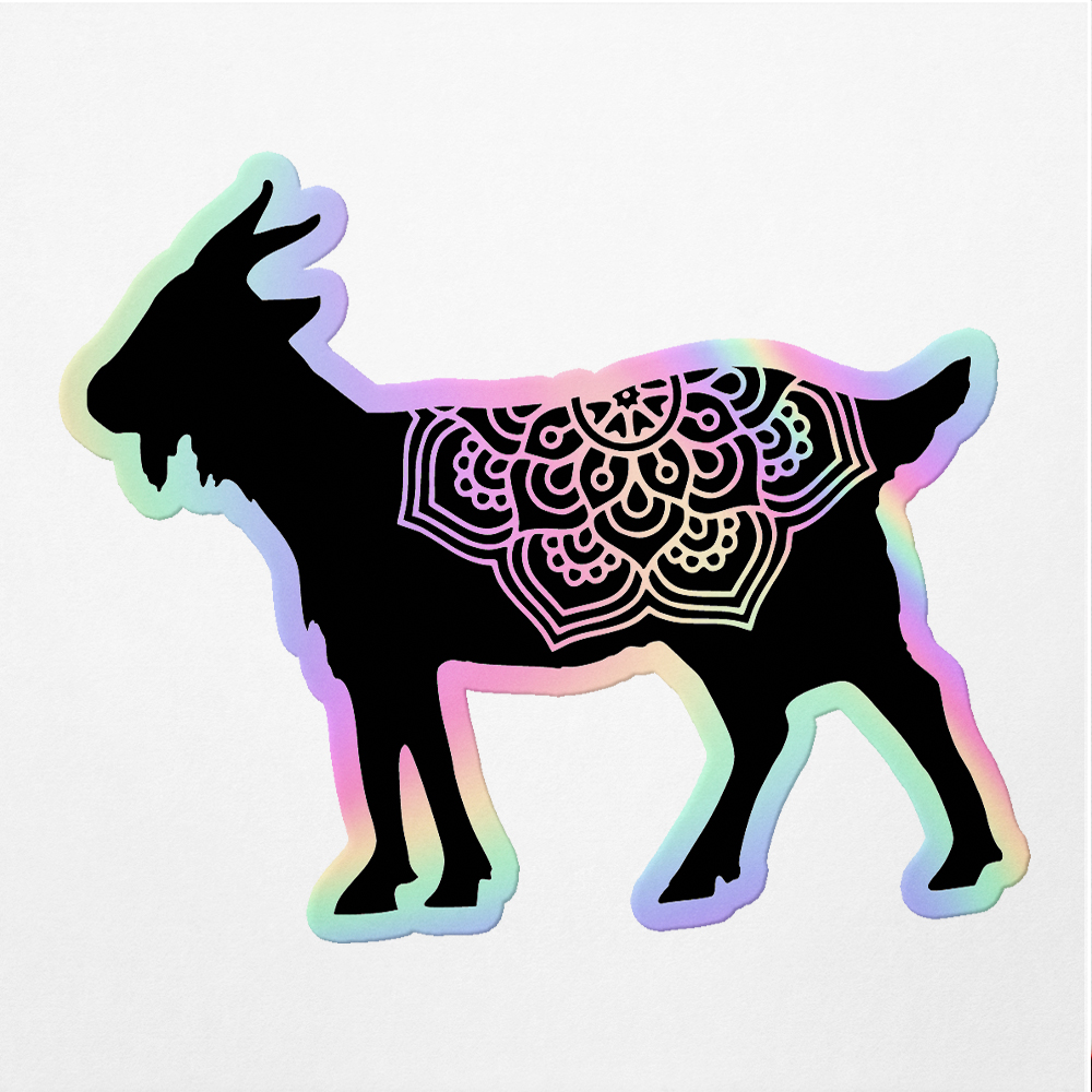 Vinyl Stickers Decals Of Goat Flowers - Apply On Any Smooth Surfaces ...