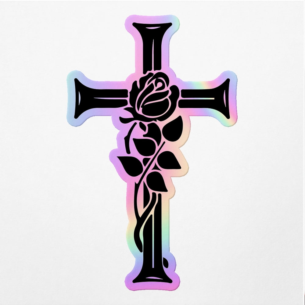 Vinyl Stickers Decals Of Grave Rose Illustration - Apply On Any Smooth ...