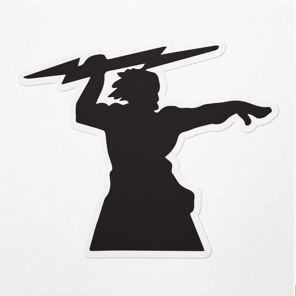 Vinyl Stickers Decals Of Greek Zeus Illustration - Waterproof - Apply ...