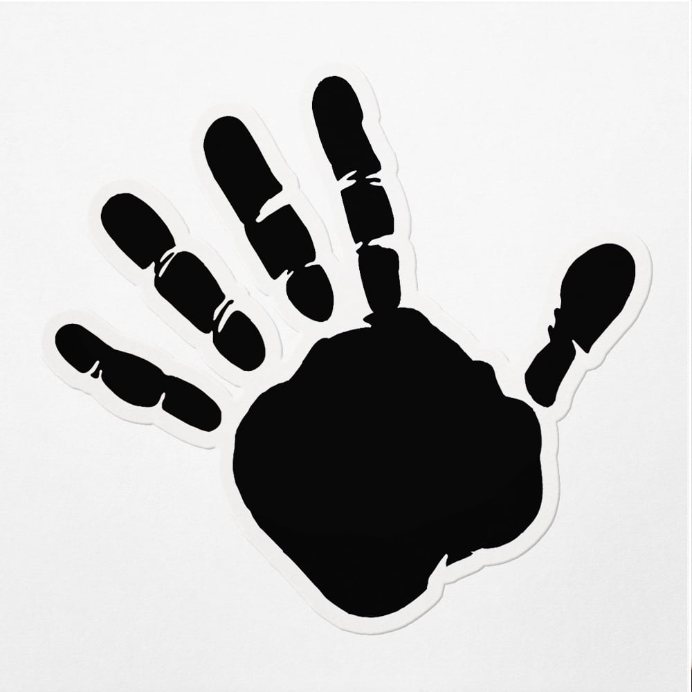 Vinyl Stickers Decals Of Handprint - Waterproof - Apply On Any Smooth ...