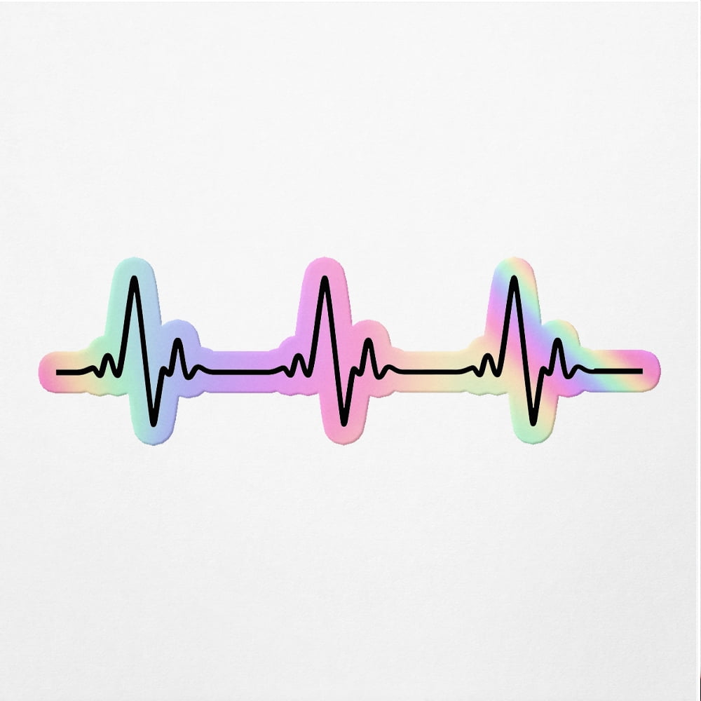 Vinyl Stickers Decals Of Heartbeat V3 - Apply On Any Smooth Surfaces ...