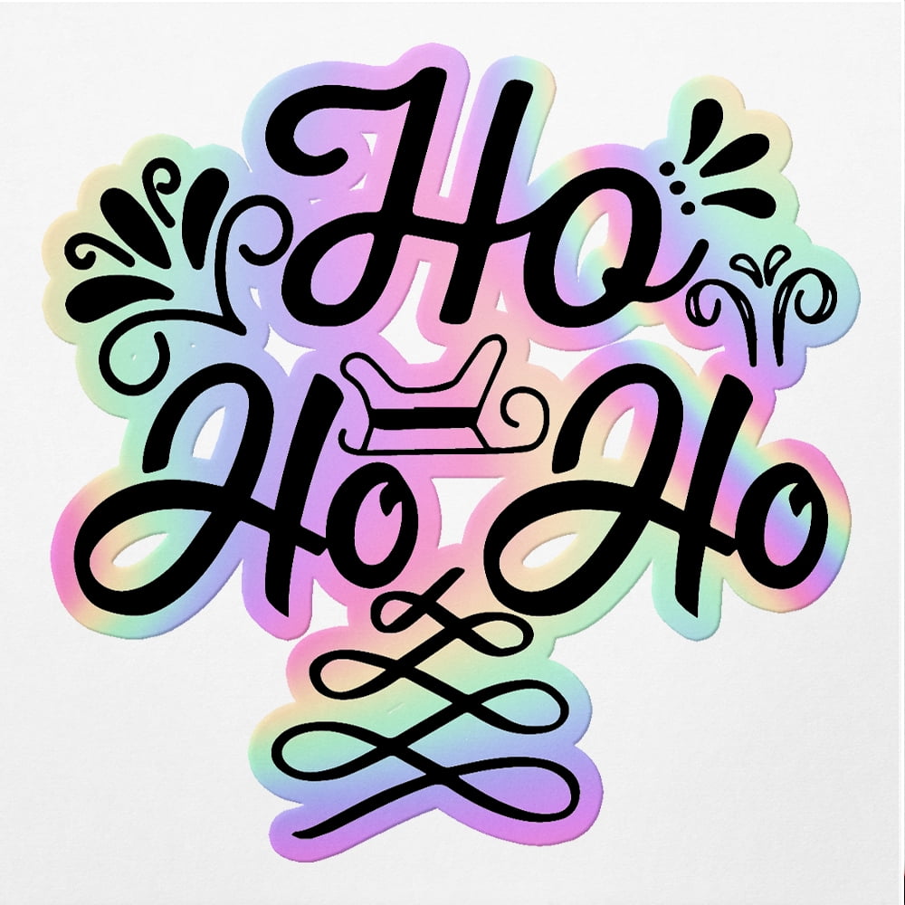 Vinyl Stickers Decals Of Ho Ho Christmas - Apply On Any Smooth Surfaces ...