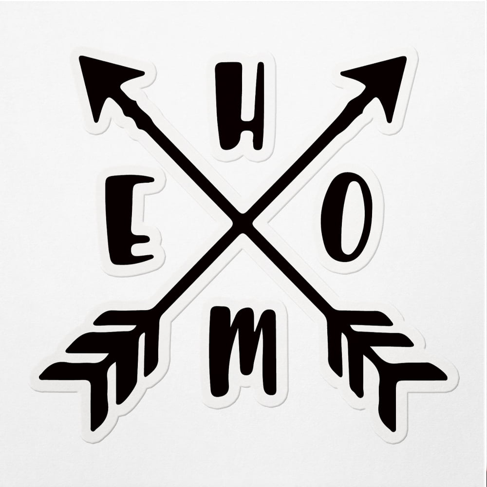 Vinyl Stickers Decals Of Home Arrows Silhouette - Waterproof - Apply On Any Smooth Surfaces ...