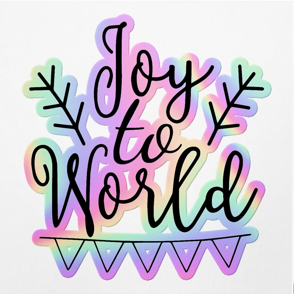Vinyl Stickers Decals Of Joy World Christmas - Apply On Any Smooth ...