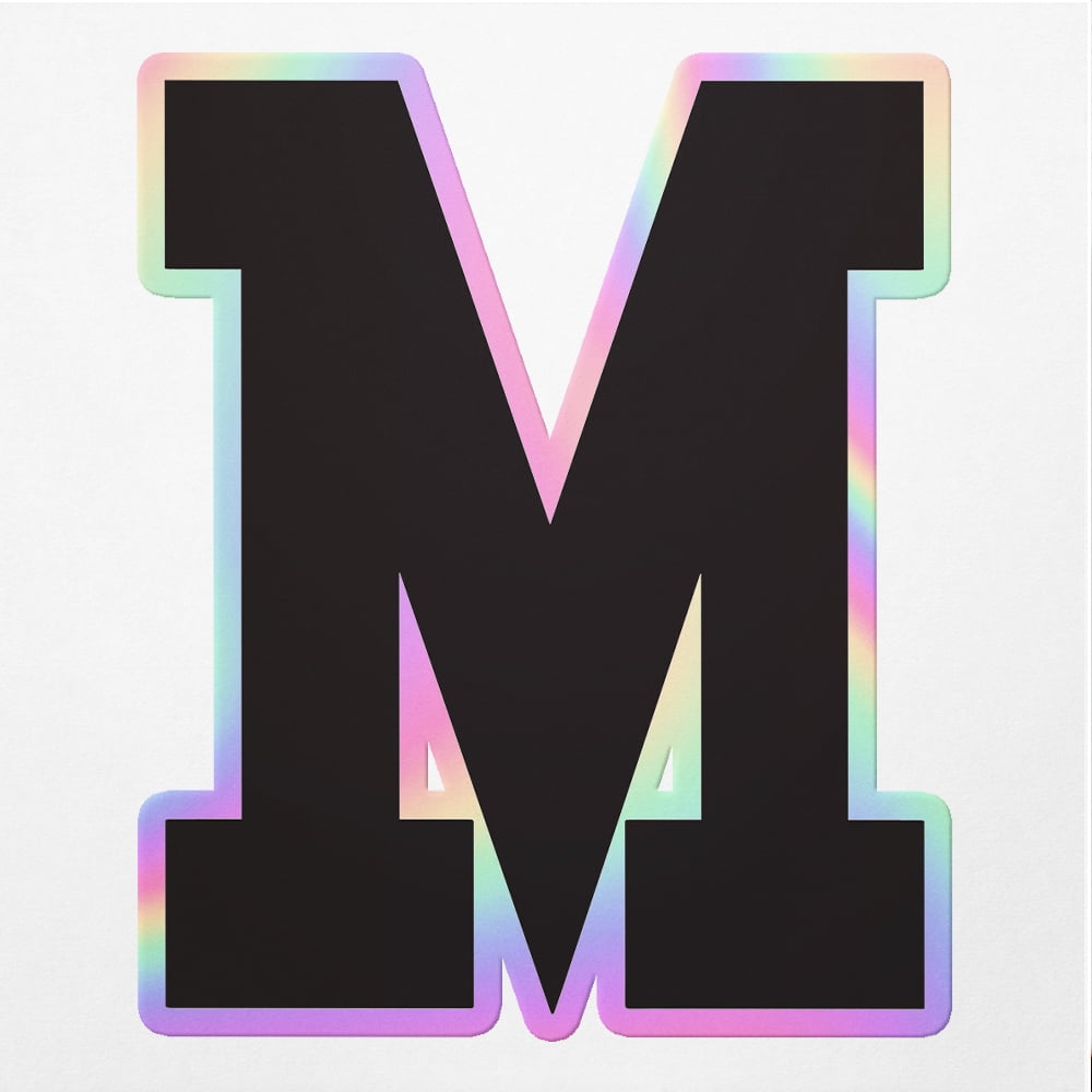 Vinyl Stickers Decals Of Letter M Silhouette - Apply On Any Smooth ...