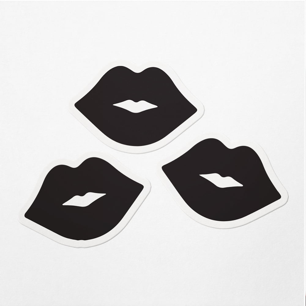 Vinyl Stickers Decals Of Lips Illustration - Waterproof - Apply On Any ...